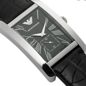 Emporio Armani | Accessories | Emporio Armani Ar43 Black Dial Leather ...